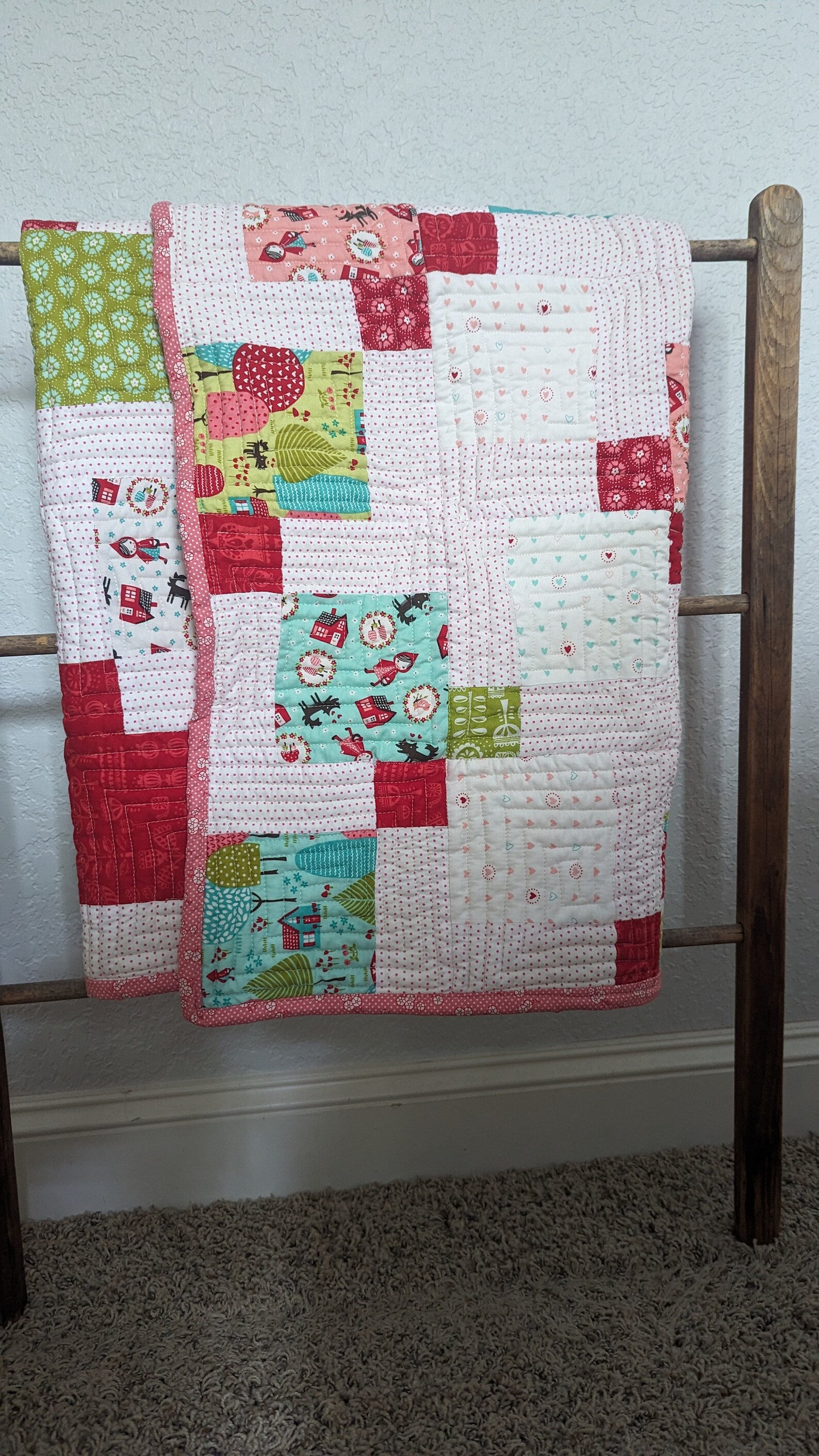 Little Red Riding Hood Moda Baby Quilt Handmade - Etsy