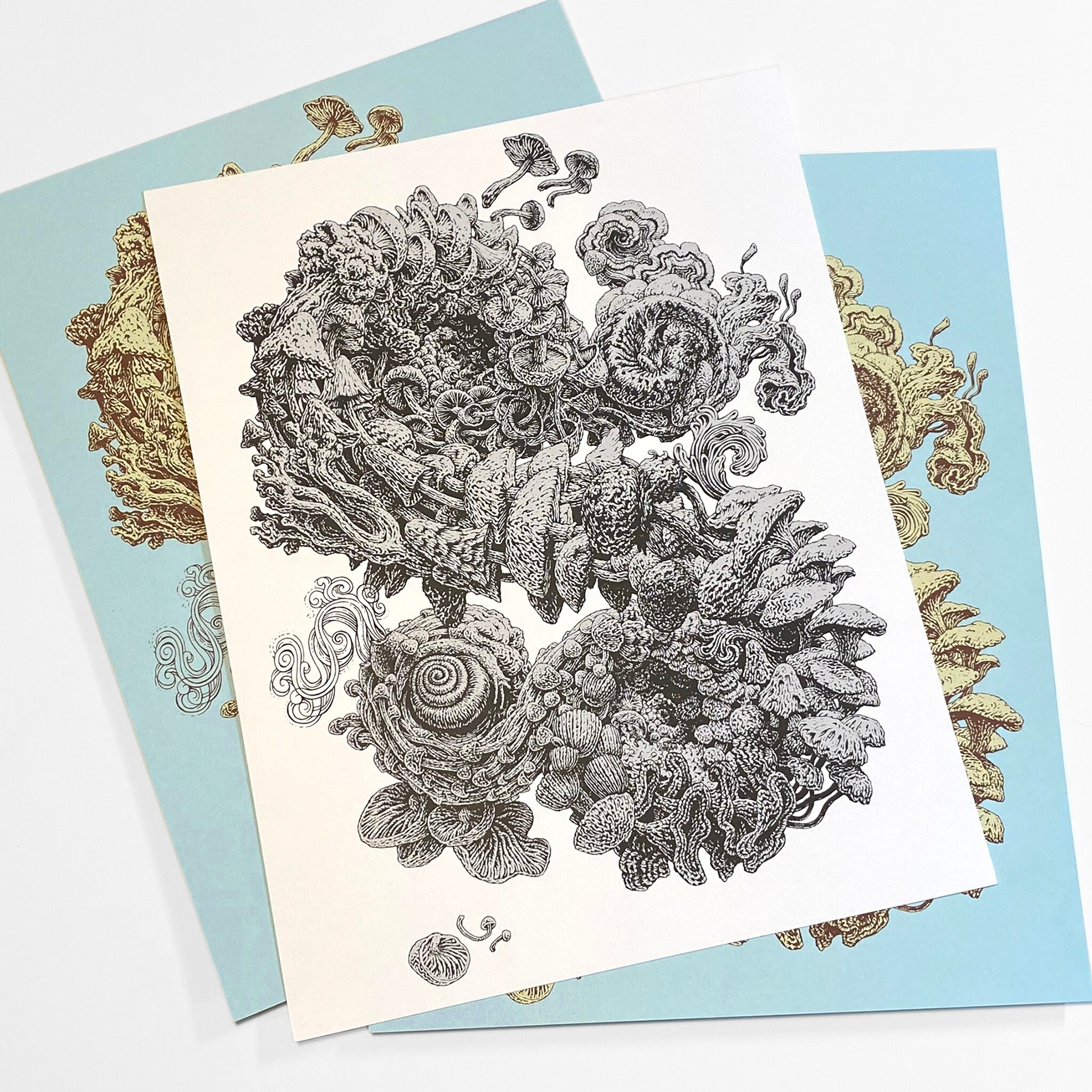Mushroom Menagerie Screenprint, Limited Edition of 100, Signed and ...