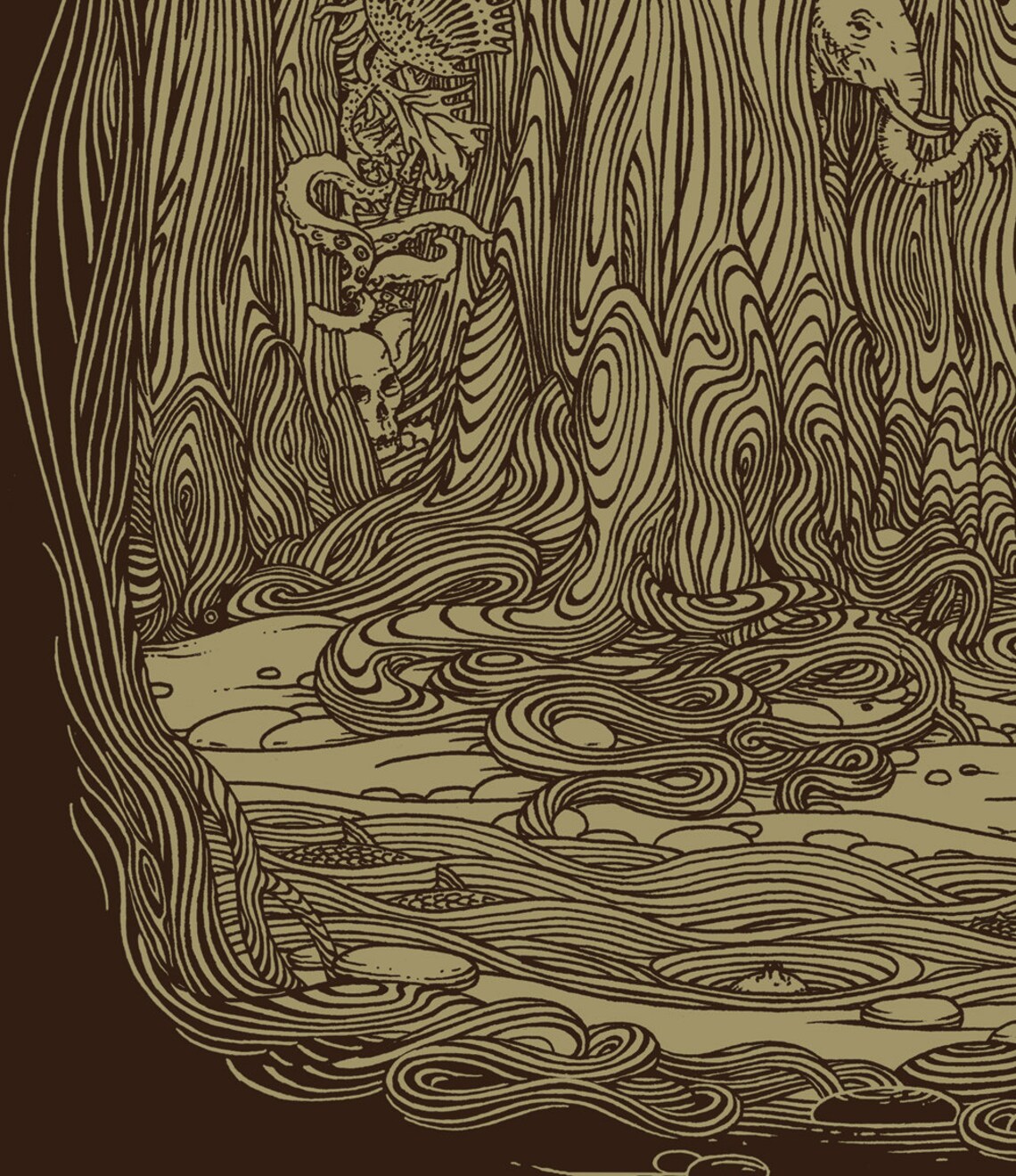 Tangled Forest Forest Art Print, Forest Animal Print, Tree Wall Art ...