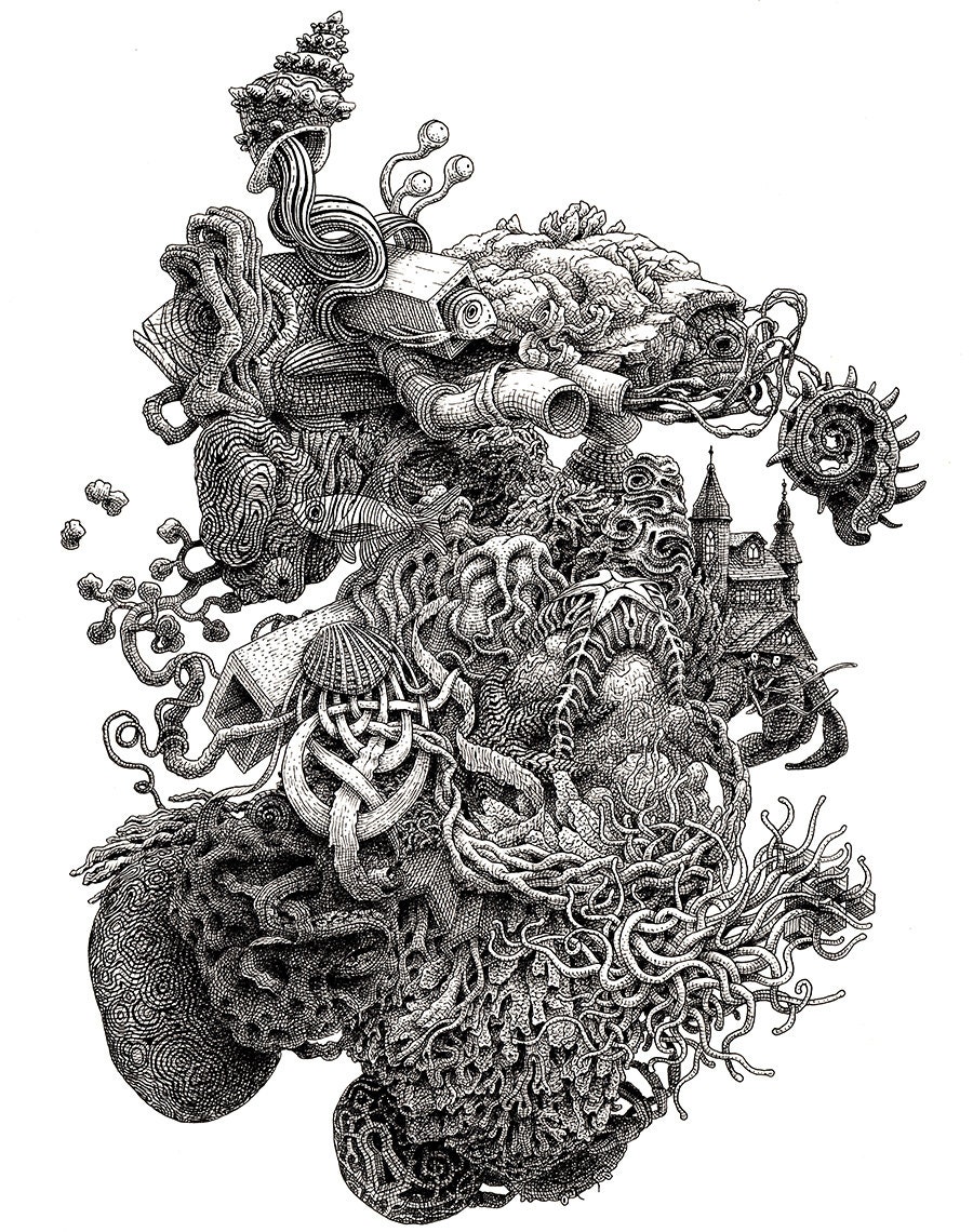 Surreal Art Bizarre Tide Pool Print Weird Art Surrealism | Etsy