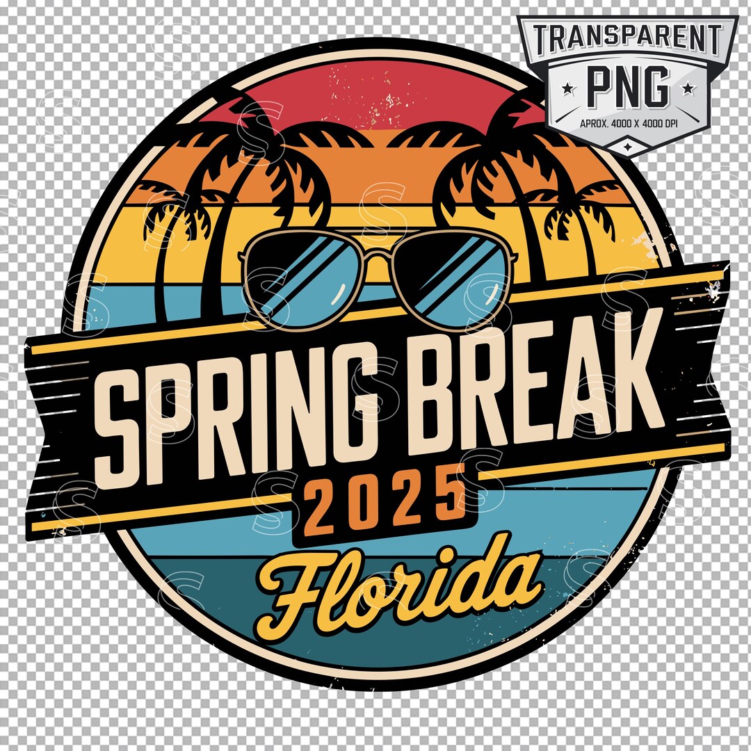 Spring Break 2025 Florida PNG - Retro Beach Design (digital Download ...