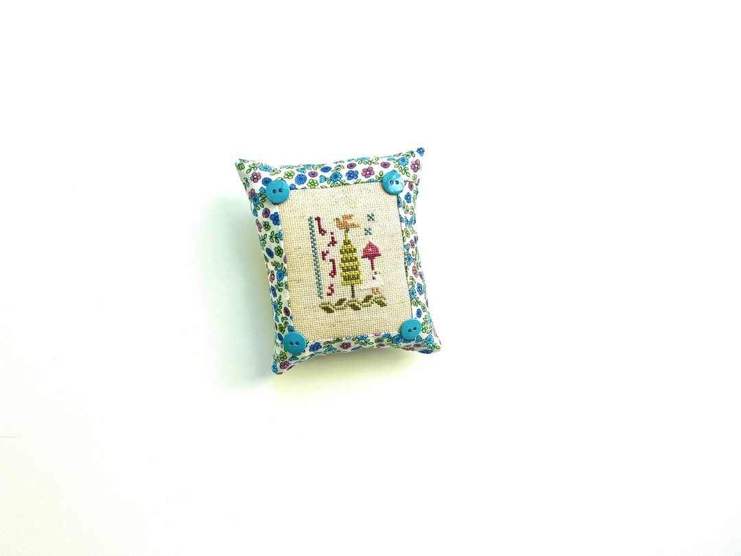 Sampling Spring Easter Pillow, Birds, Cross Stitch, Finished, Completed ...