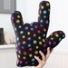 ASL ILY Pillow I Love You Hand Shape // Black With Multi-colored ...