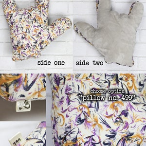 ASL ILY Pillow I Love You Hand Shape // Purple/orange/navy Brush Stroke ...