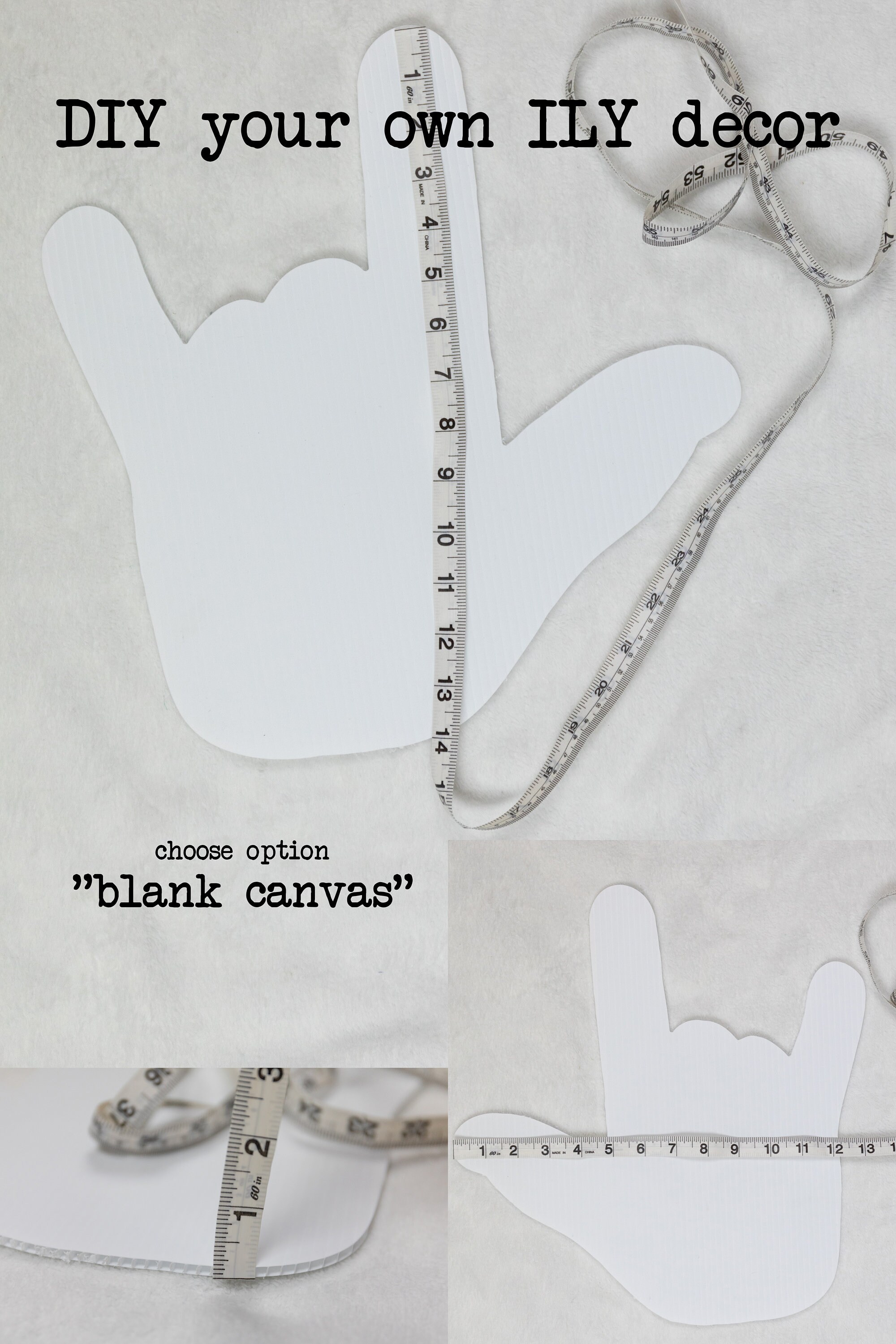 ILY Wall Art I Love You Hand Shape // Light-weight for | Etsy