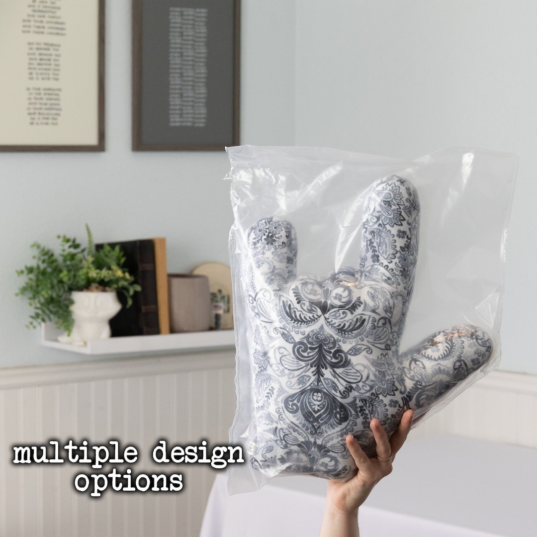 ASL ILY Pillow I Love You Hand Shape // Black and White Decorative ...