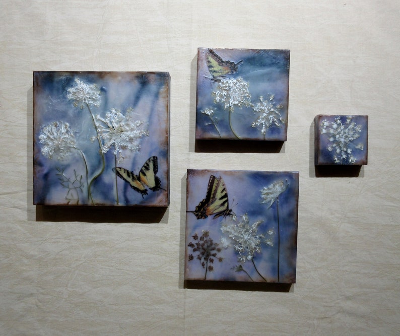Encaustic Art Wall Art Queen Anne's Lace With - Etsy
