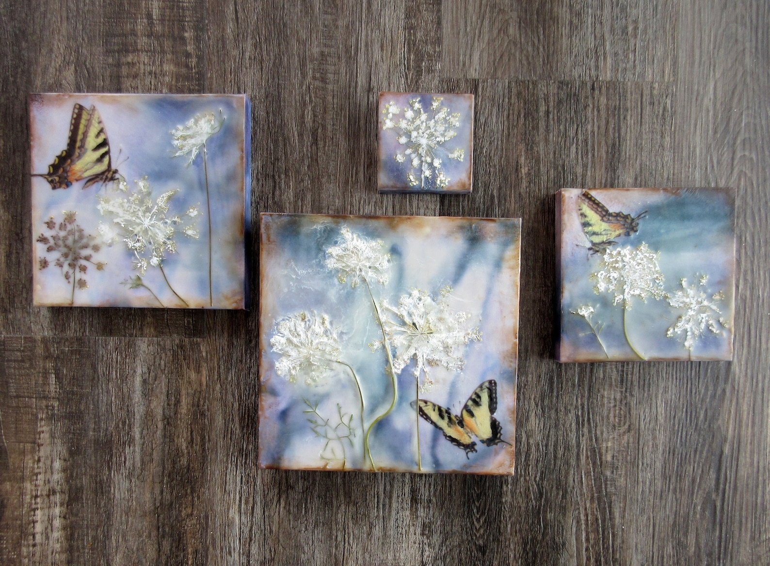 Encaustic Art Wall Art Queen Anne's Lace With - Etsy