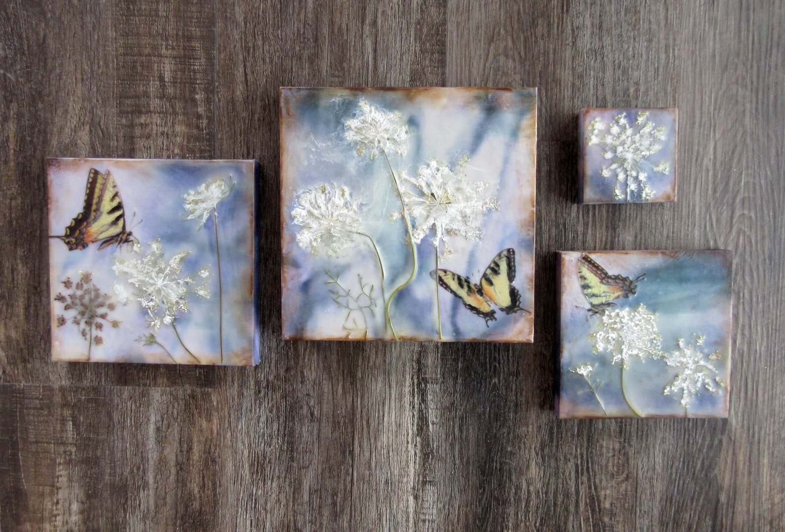 Encaustic Art Wall Art Queen Anne's Lace With - Etsy