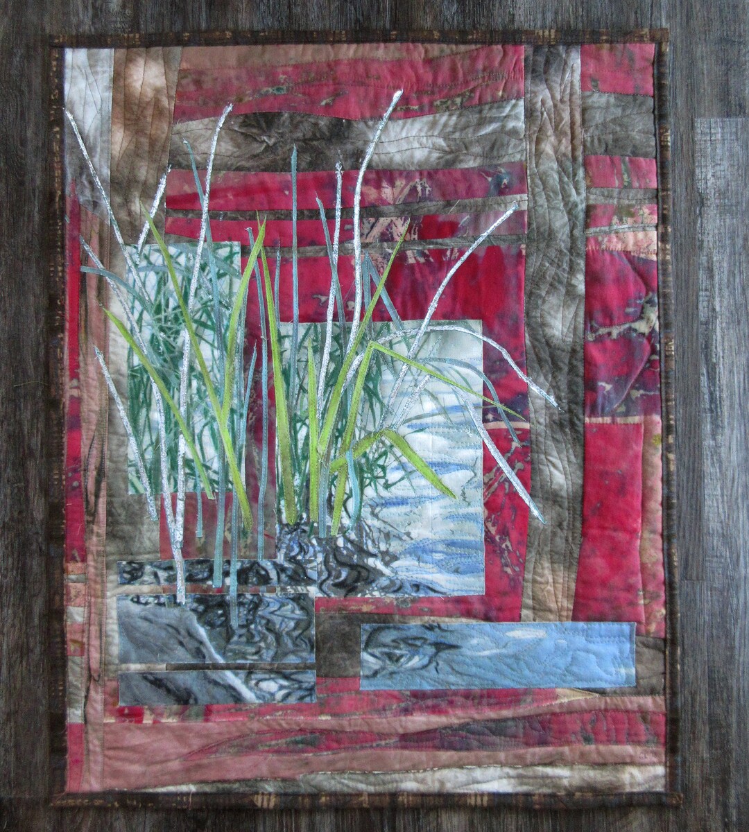 Wall Quilt, Fabric Art Quilt Made With Hand Painted Fabric, Wall ...