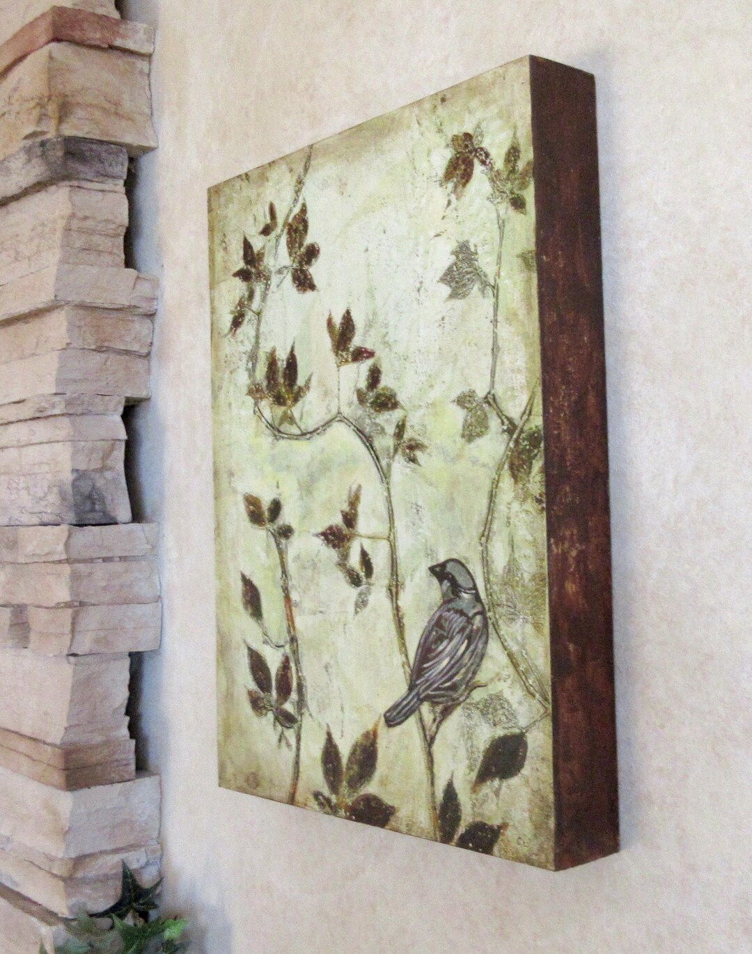 Botanical Art, Monoprint, Wall Art - Virginia Creeper - Etsy