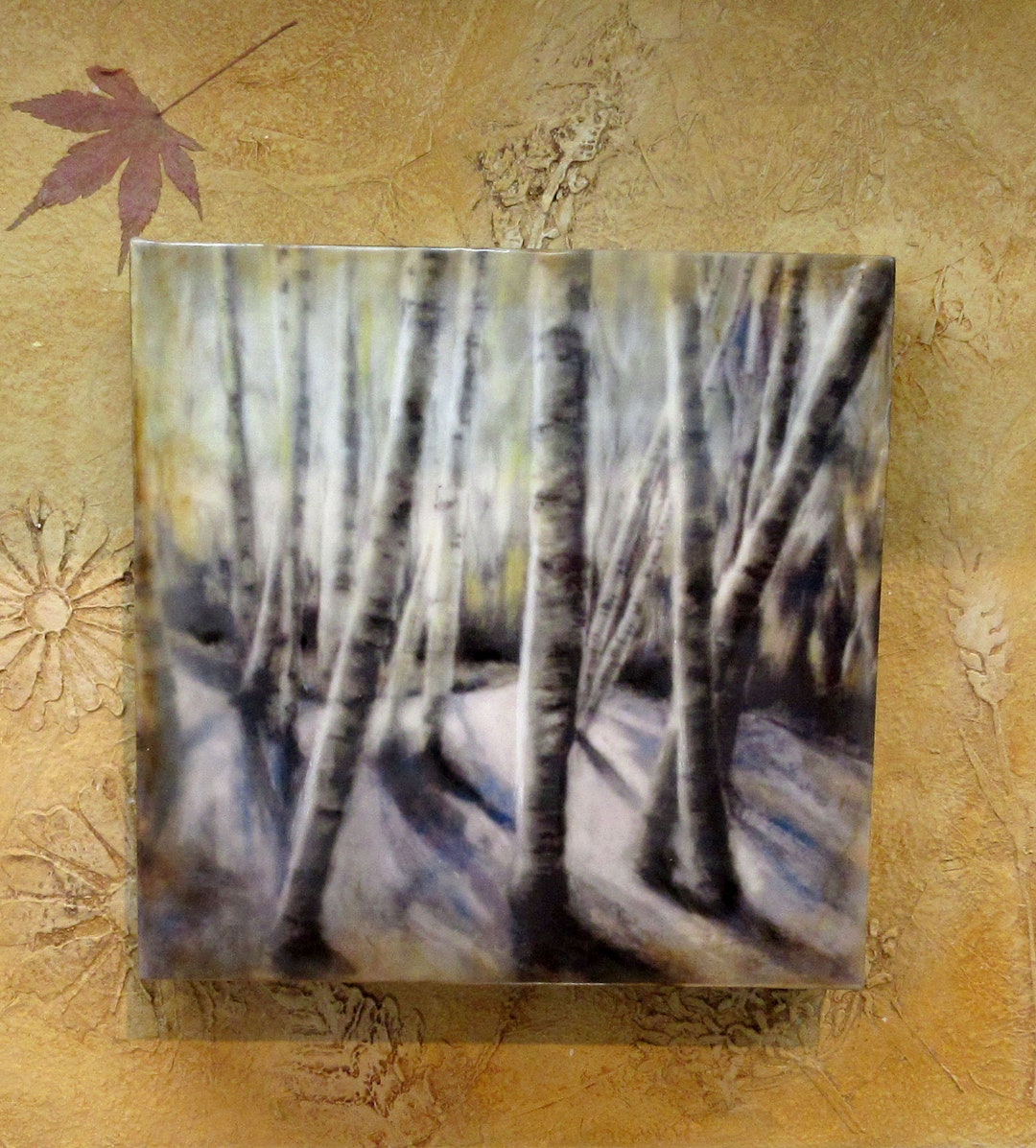 Encaustic Art, Wall Art - Birch Trees - Etsy