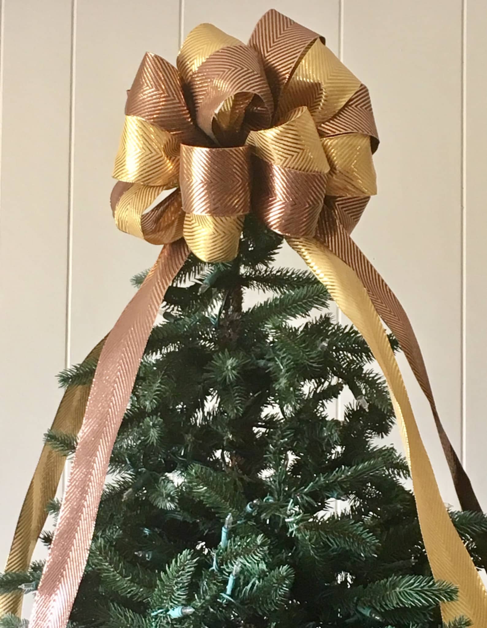 Luxury Tree Topper/ Metallic Luxe Tree Topper Bow/ Large Tree - Etsy