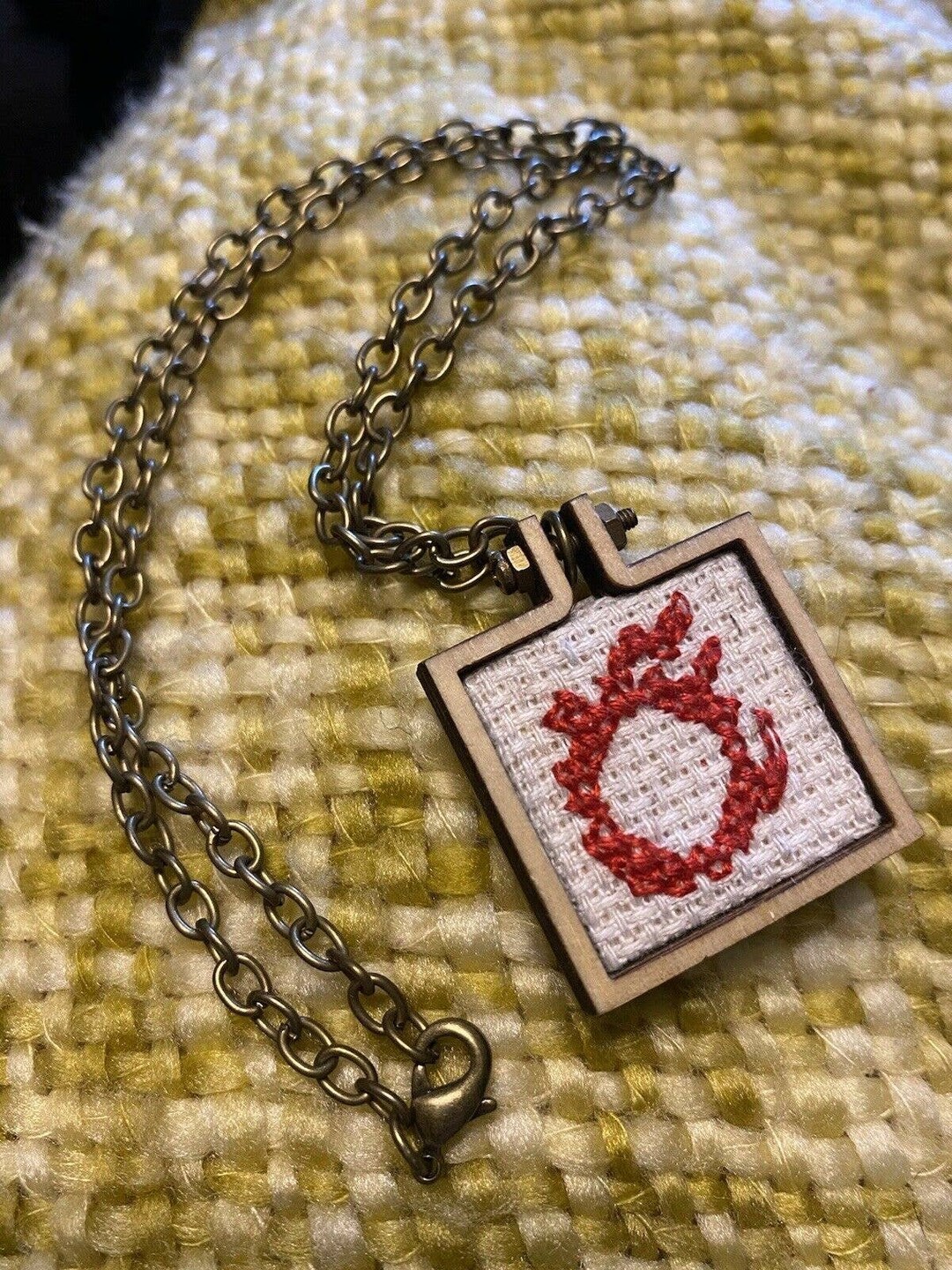 FFXIV Meteor Handmade Cross Stitch Necklace ~ Final Fantasy Xiv / 14 - Etsy