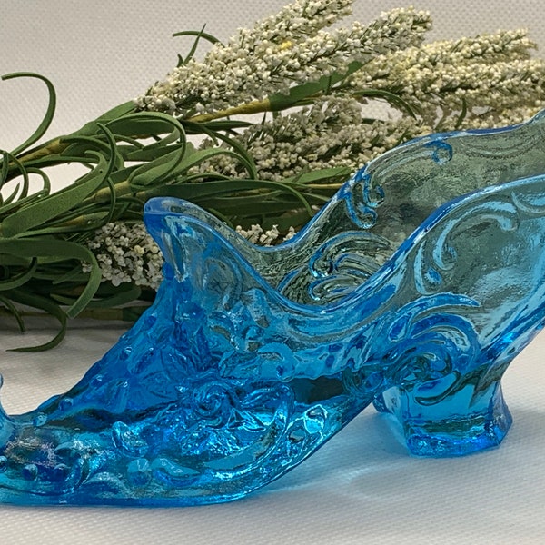 Vintage Glass Shoe - Etsy