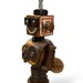 Handmade Wood and Metal Small Robot Figurine / Handmade Mini Robot ...