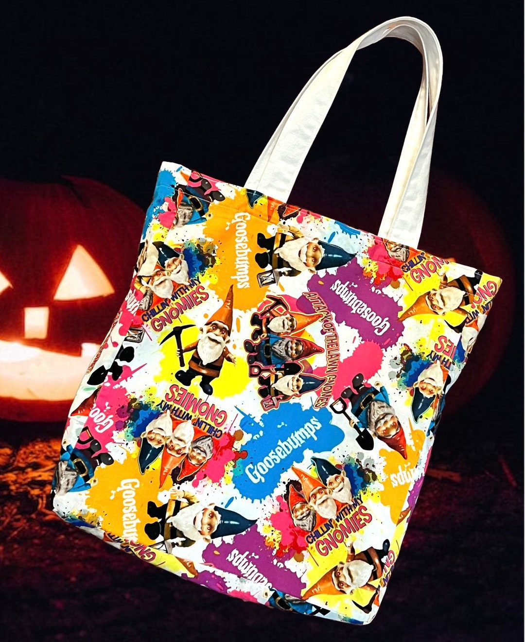 Goosebumps Attack of the Lawn Gnomes Shopping Tote Bag / Handmade R.L ...