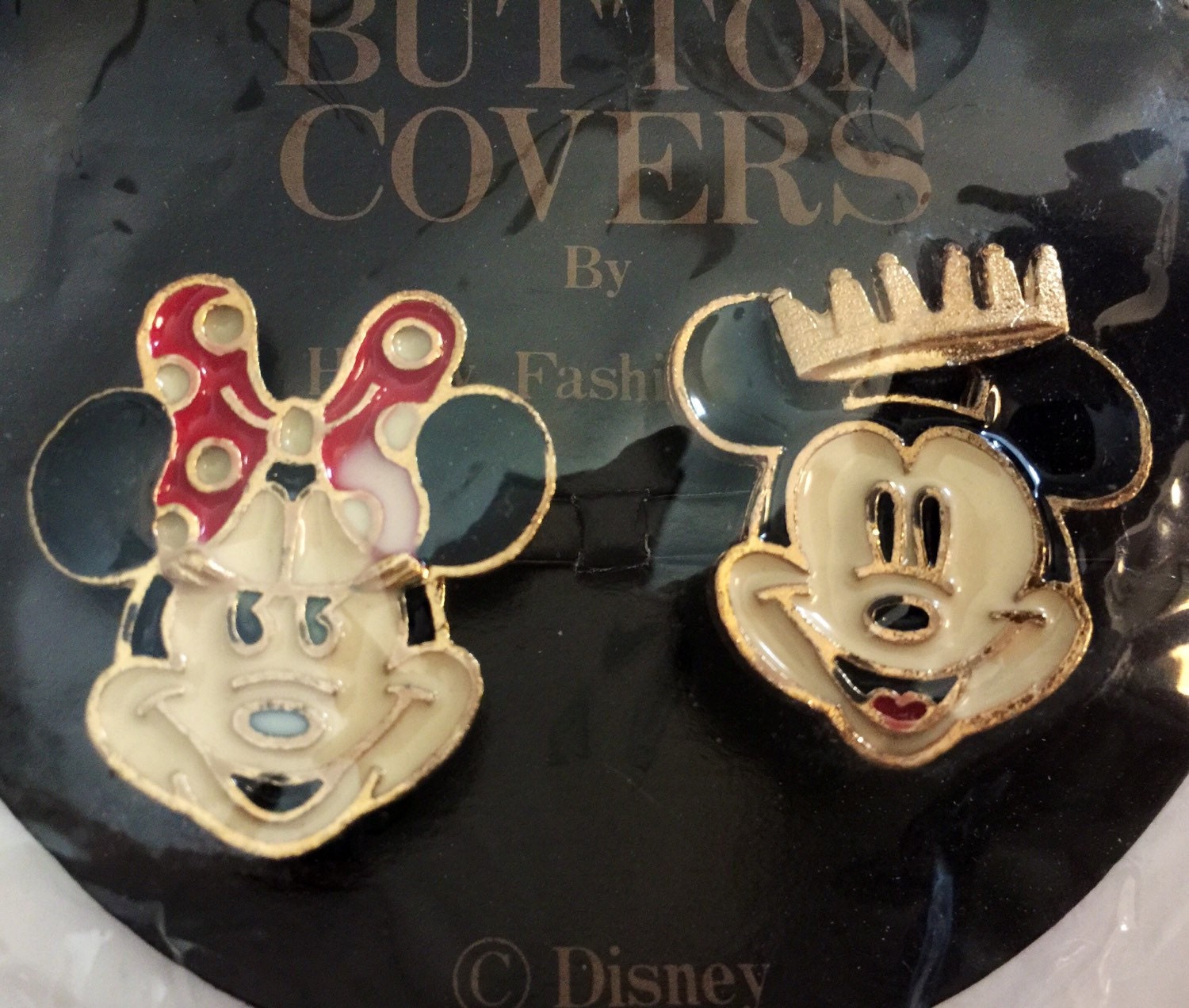 Vintage Disney Mickey Mouse Metal Button Covers / Disney | Etsy