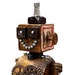 Handmade Wood and Metal Small Robot Figurine / Handmade Mini Robot ...