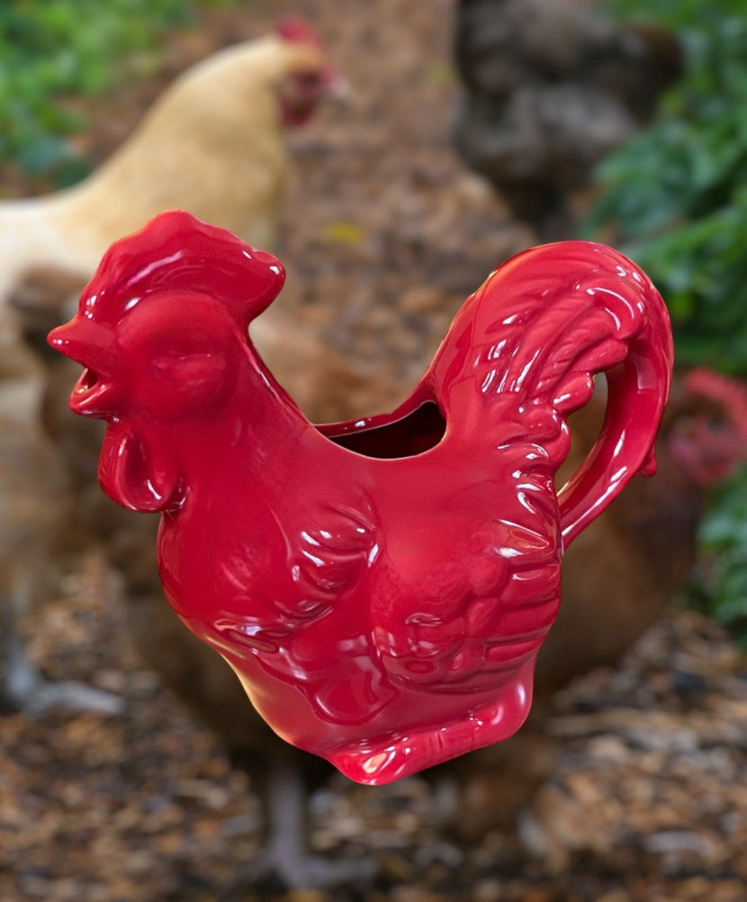 Red Rooster Figural Creamer / Home Essentials Red Rooster Milk Creamer ...