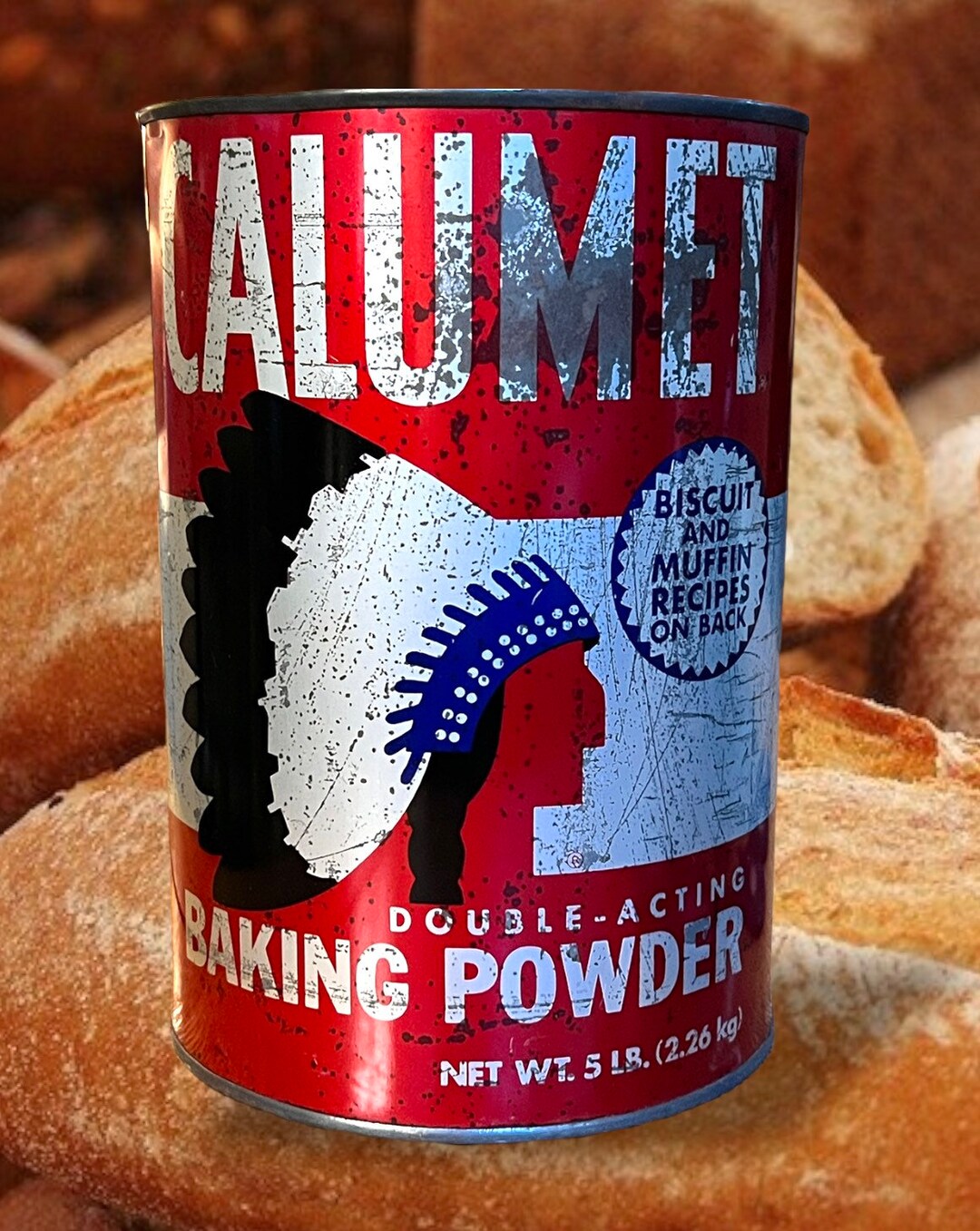 Calumet Baking Powder 5 Lb. Tin Can / Calumet Baking Powder Metal Tin ...