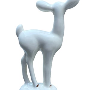 Vintage West Coast Pottery Ivory Deer Figure / Ivory Pottery Deer ...