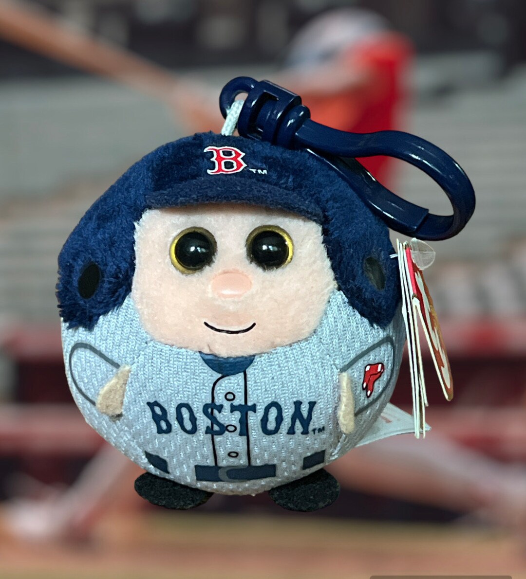 TY Beanie Ballz Boston Red Sox Plushie Player Keychain / TY Mini Plush ...