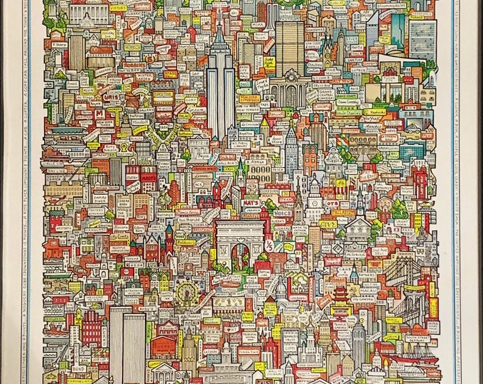 Tony Graham 1982 Mini Manhattan New York Framed 16X20 Print / American ...