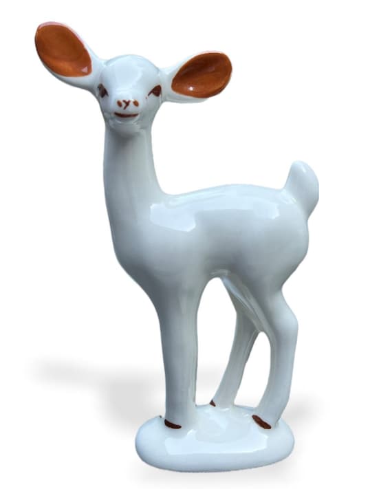 Vintage West Coast Pottery Ivory Deer Figure / Ivory Pottery - Etsy