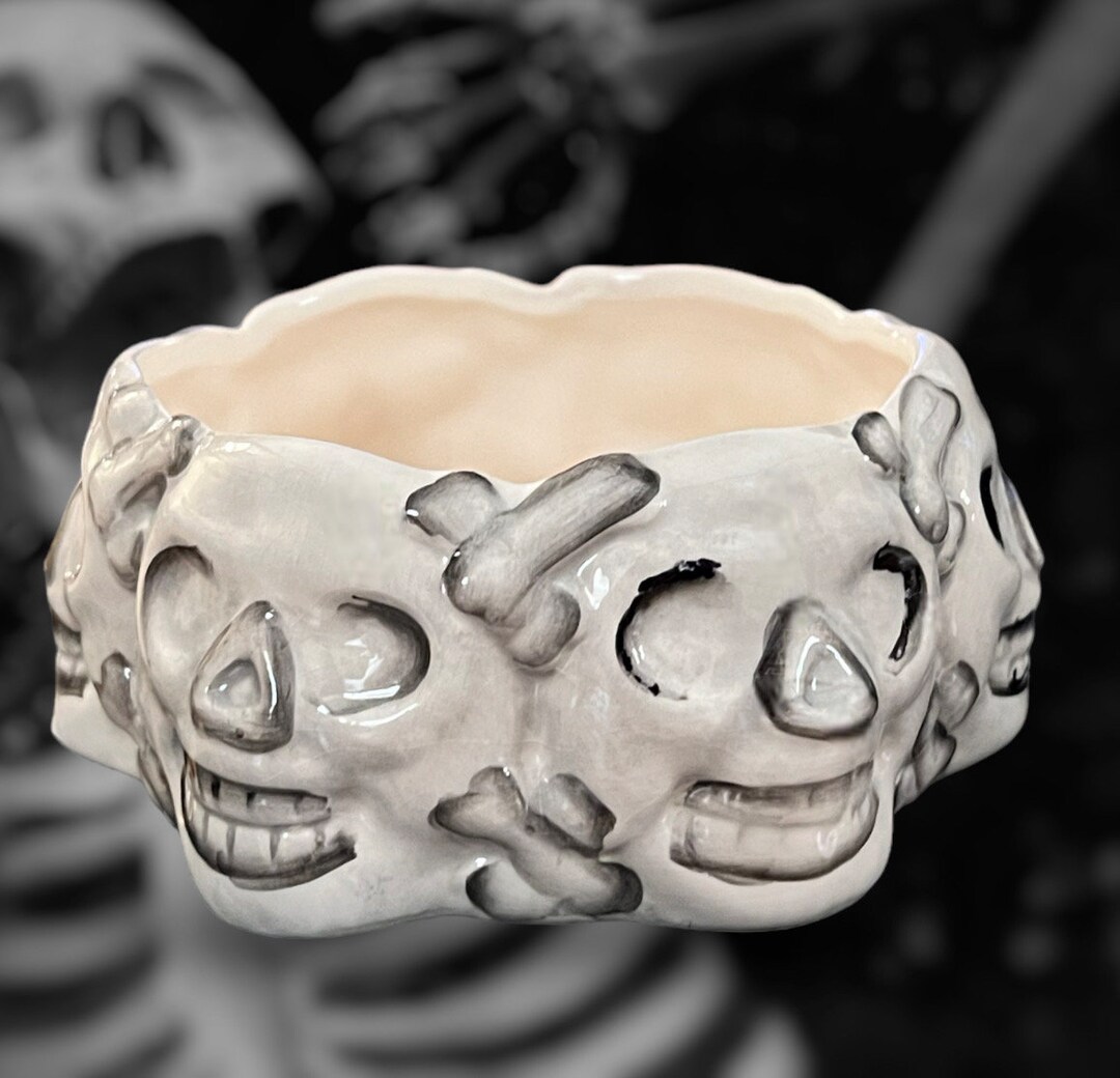 Royal Norfolk Ceramic Skeleton Bowl / Ceramic Small Skeleton Bowl ...