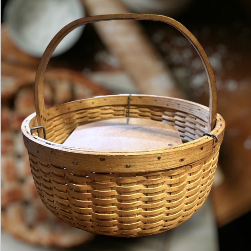 Vintage Wood Basket - Etsy