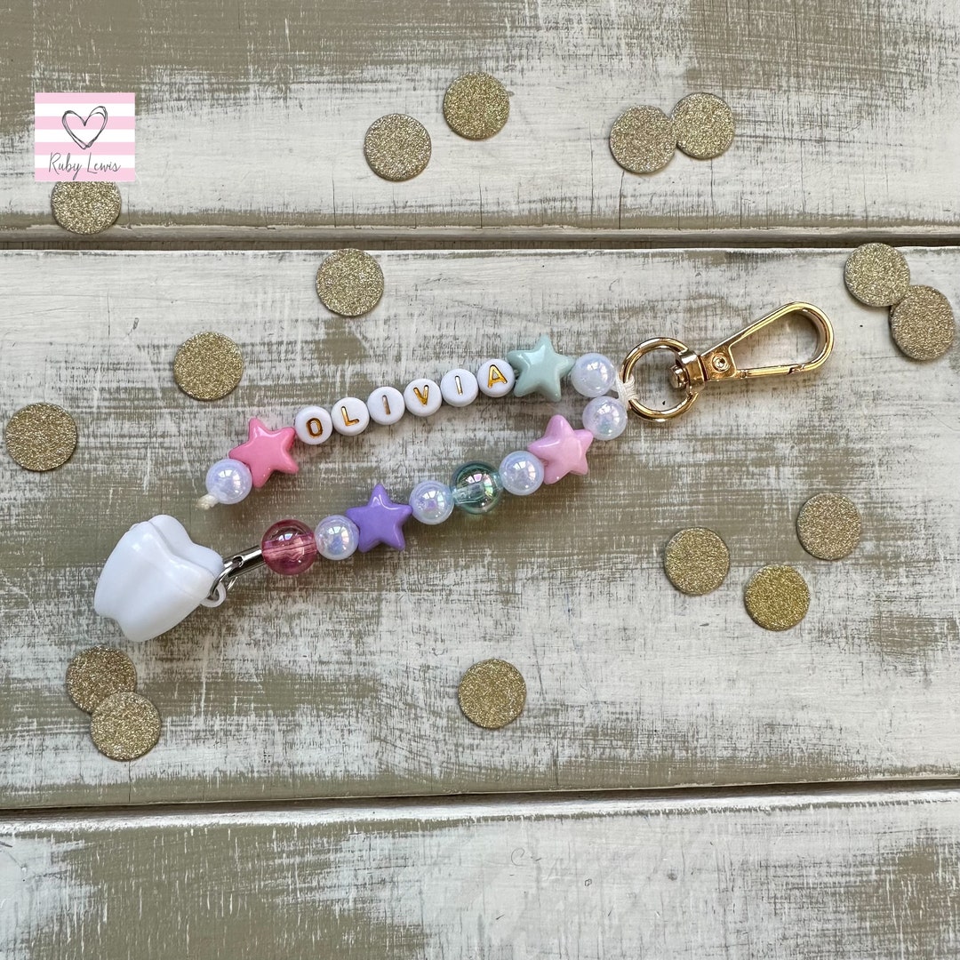 Personalized Tooth Fairy Locket Holder Keychain Keyring Bag Charm - Etsy