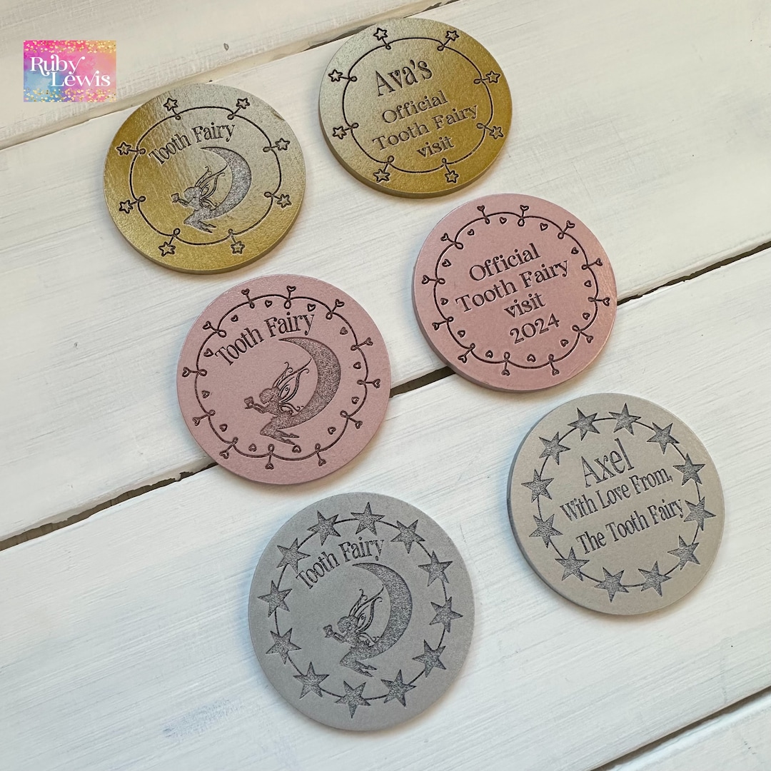 Personalized Wooden Tooth Fairy Dollar Token Money Coin, Ideal Gift ...