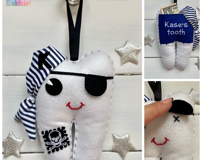 Personalized Boys Pirate Tooth Fairy Pillow, Personalized Pocket - Etsy