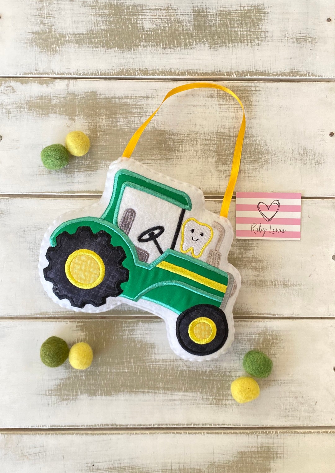 NEW Personalized Farm Tractor Tooth Fairy Pillow With Money - Etsy