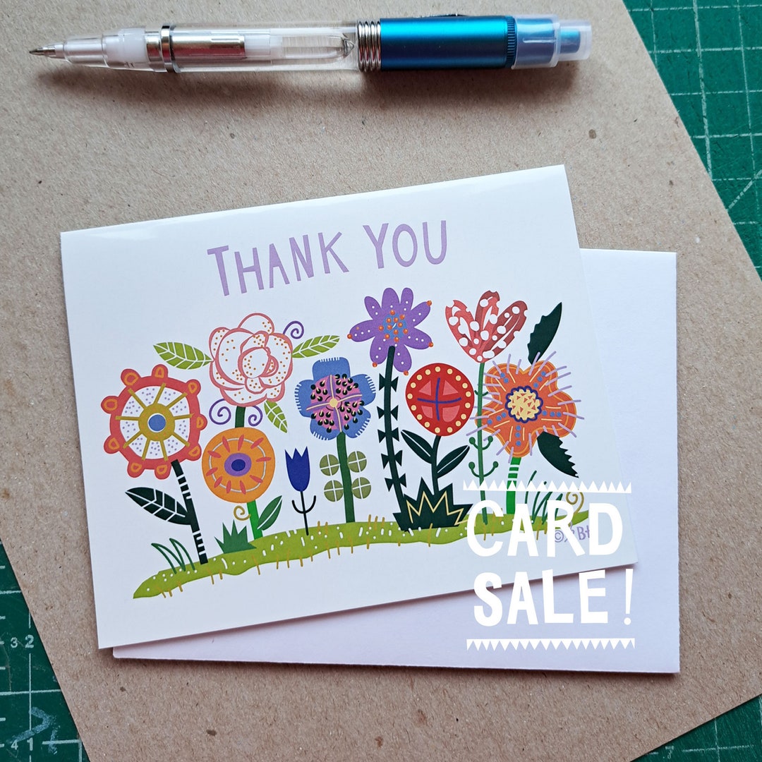 THANK YOU: Fresh Flowers Thank You Card - Etsy