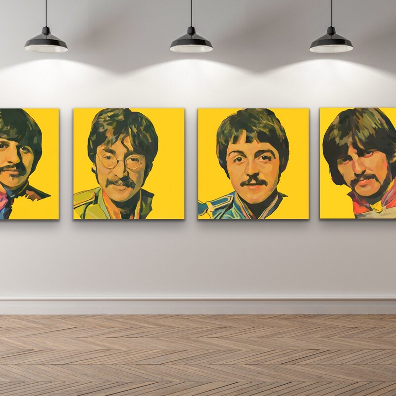 Beatles Painting - Etsy