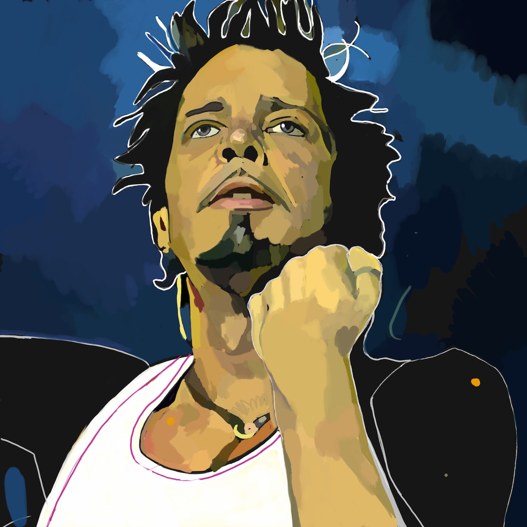 Chris Cornell Limited Edition Canvas Print Original Portrait of a ...