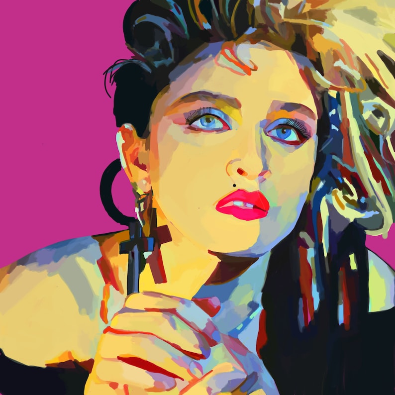 Madonna Portrait Painting Limited Edition - Etsy