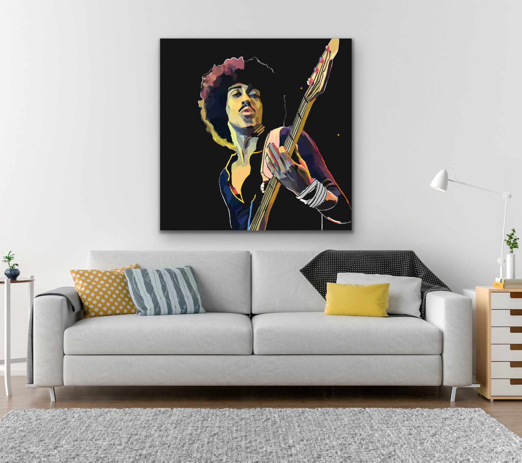 Phil Lynott Print Phil Lynott Painting Original Portrait Canvas Print ...