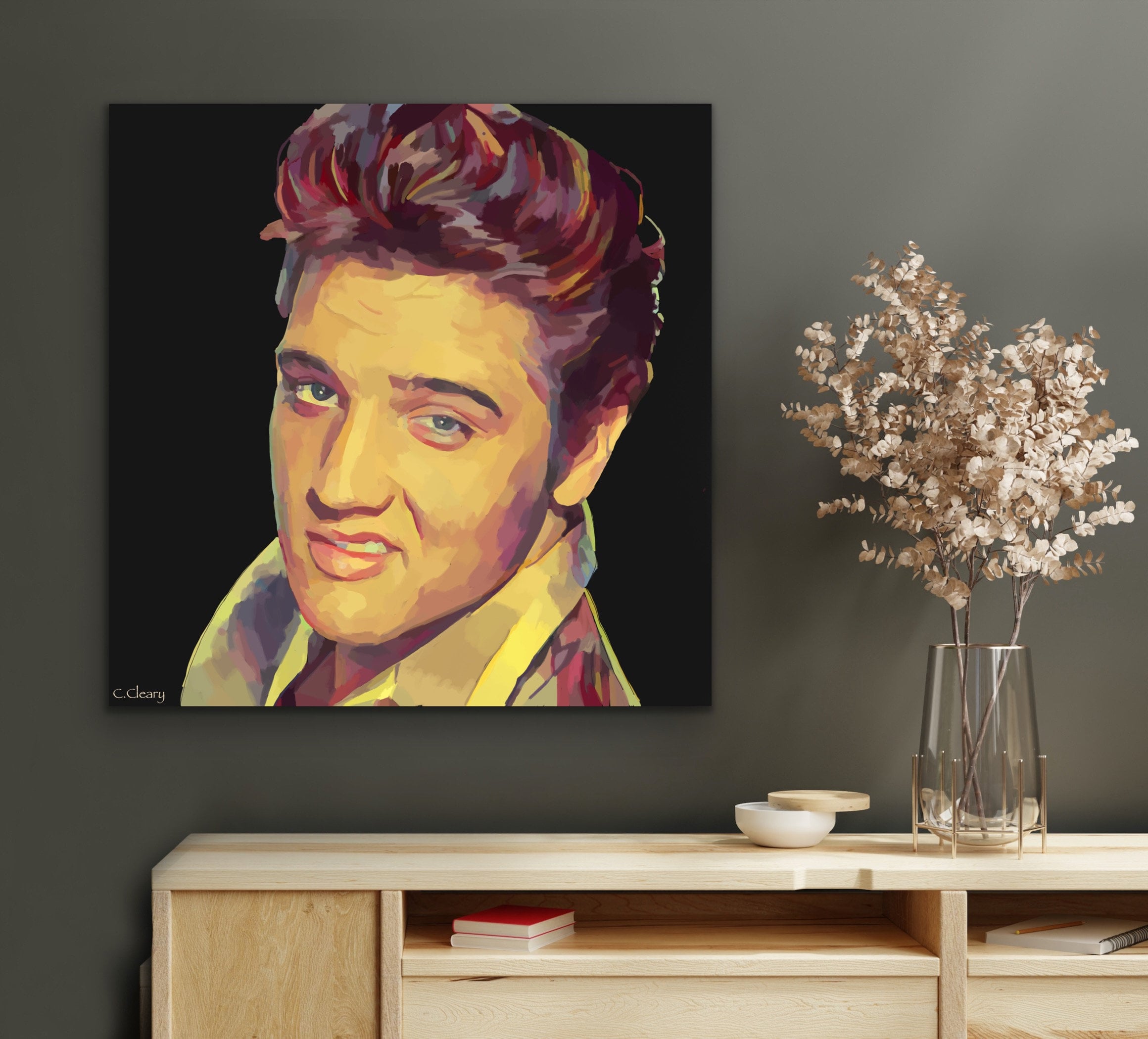 Elvis Limited Edition Canvas Print: Original Portrait of the King ...