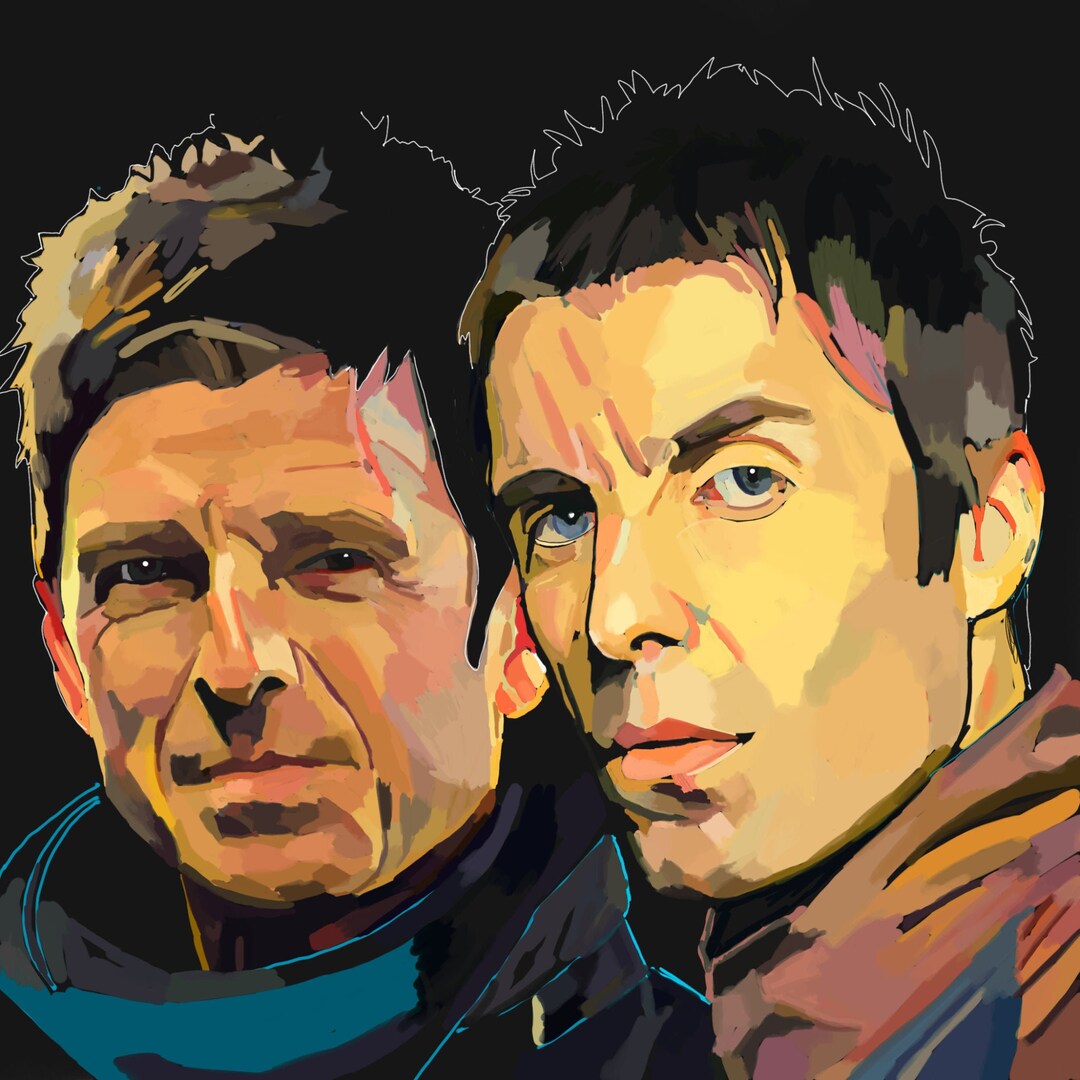 Oasis Print Oasis Poster the Gallagher Brothers Art Oasis Print Oasis ...