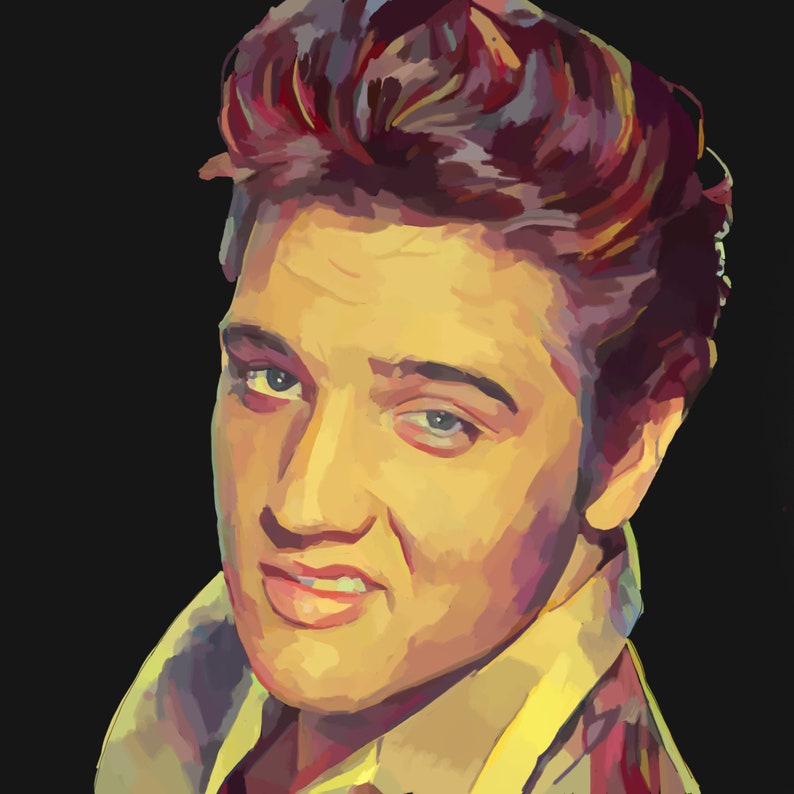Elvis Limited Edition Canvas Print: Original Portrait of the King ...