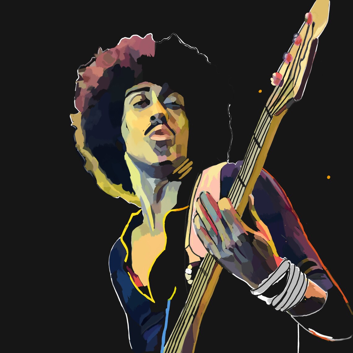 Phil Lynott Print Phil Lynott Painting Original Portrait Canvas Print ...