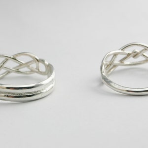 Infinity Ring, Double Infinity Ring, Handcrafted Sterling Silver Double ...