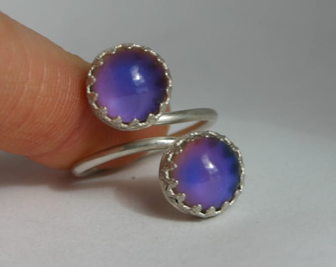 Mood Stone Ring, Double Mood Stone Ring - Etsy