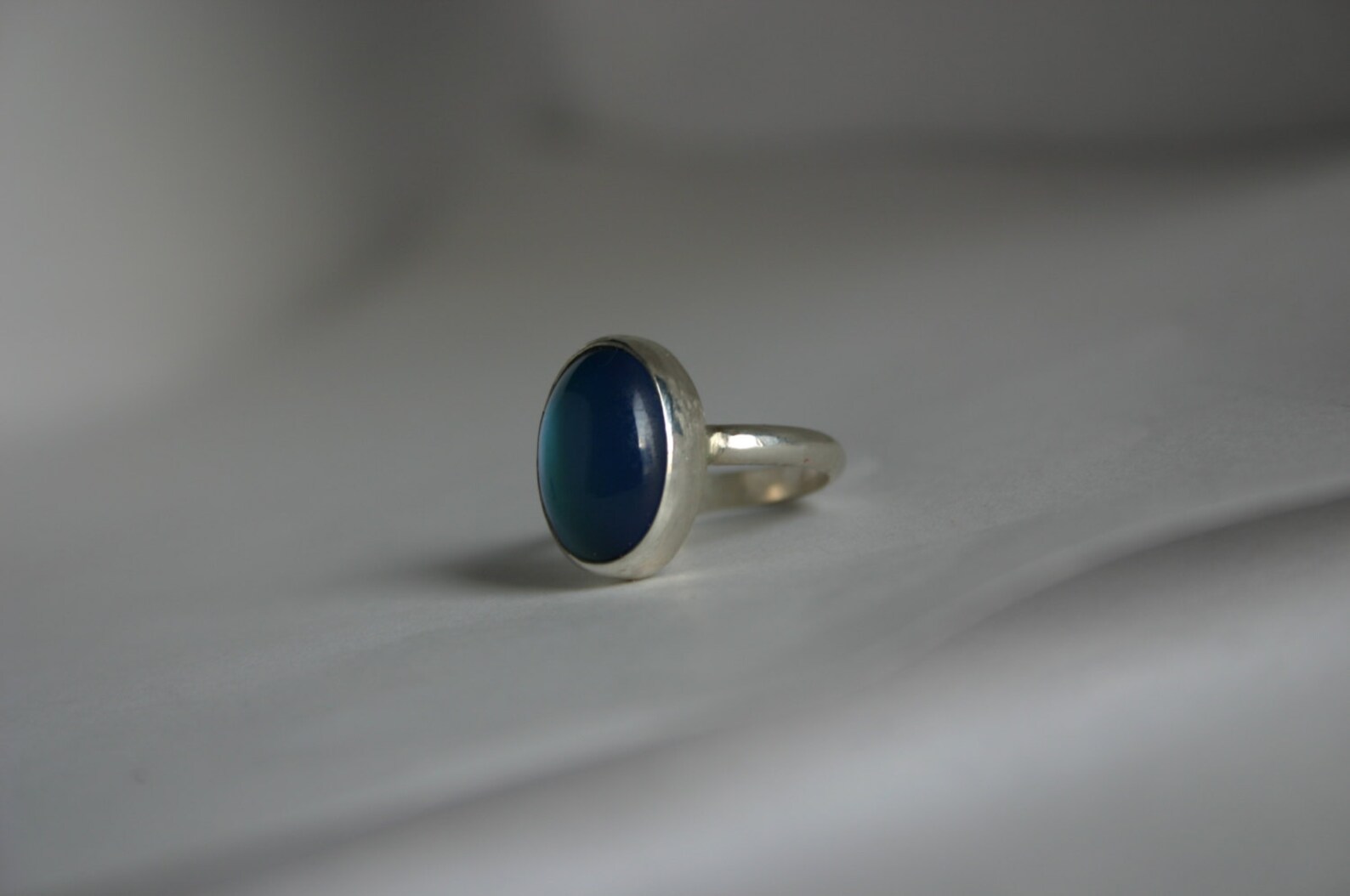 Mood Ring Silver Mood Ring Handmade Sterling Silver Smooth - Etsy