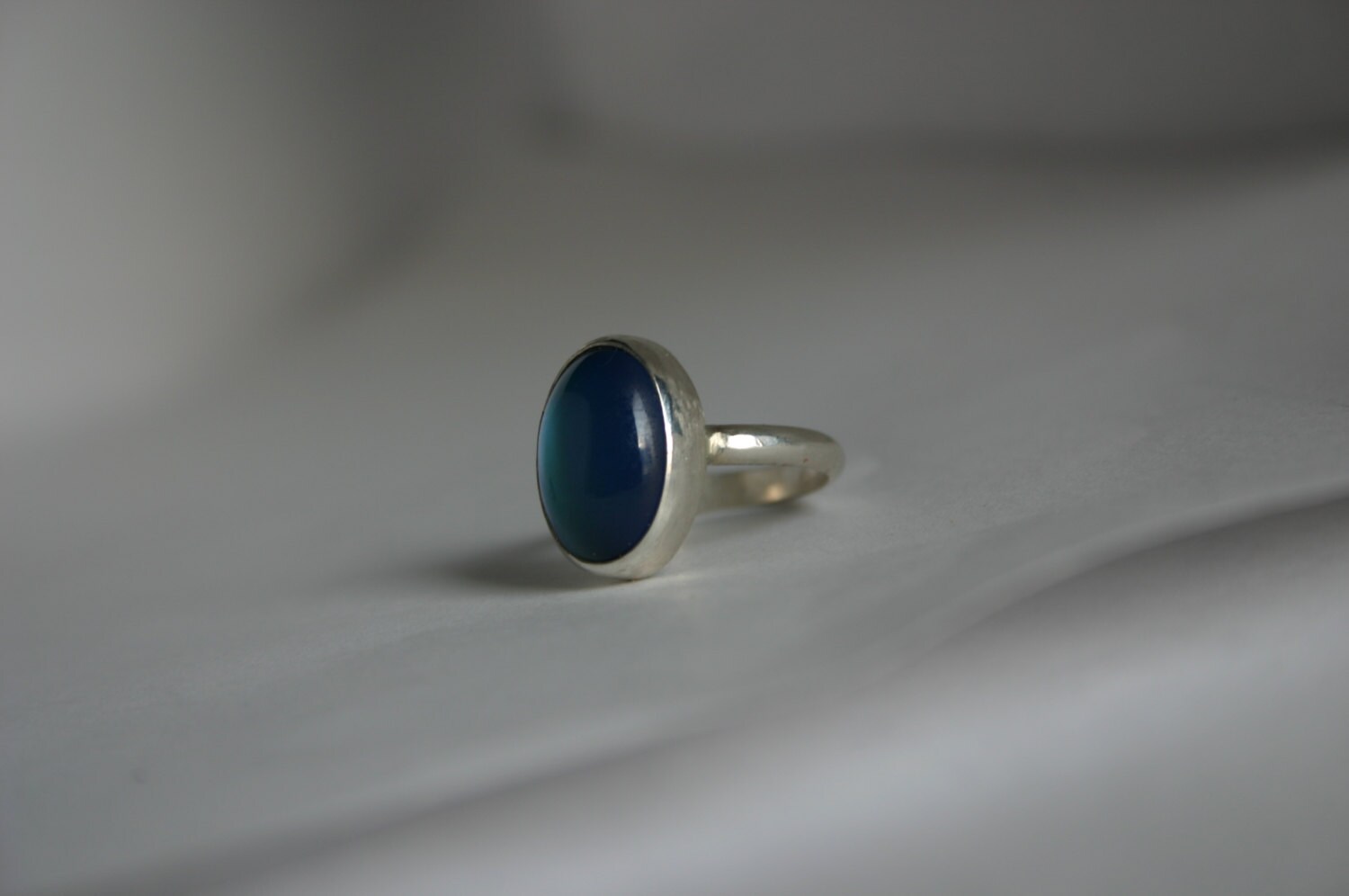 Mood Ring Silver Mood Ring Handmade Sterling Silver Smooth - Etsy