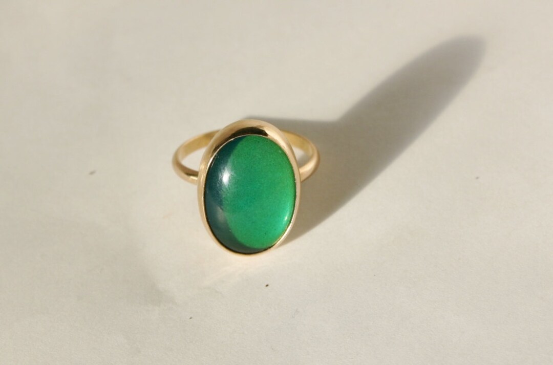 Mood Ring, Gold Mood Ring, Gold Filled Mood Ring, Handmade Mood Ring ...