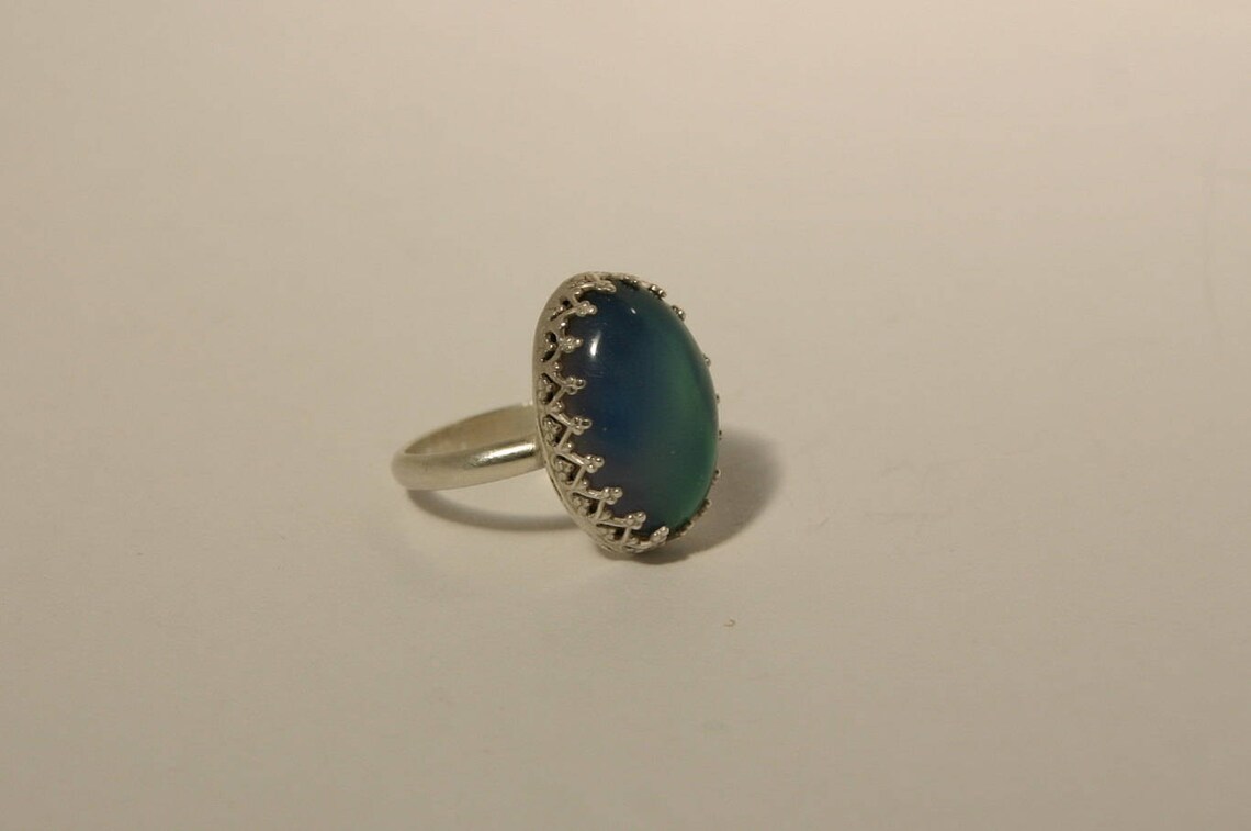 Mood Ring Silver Mood Ring Sterling Silver Mood Ring Mood | Etsy